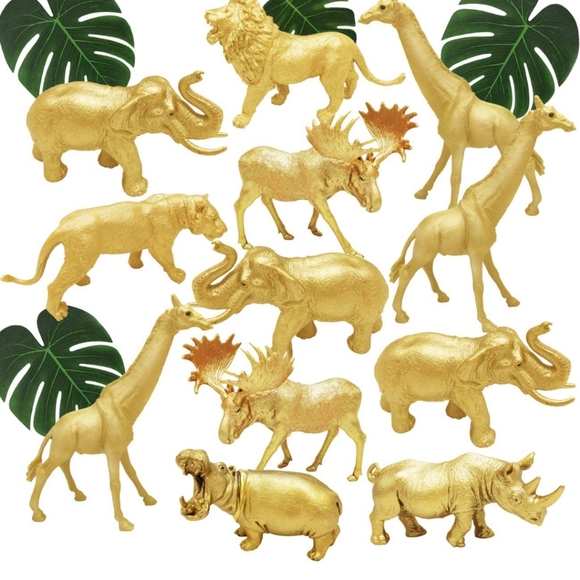 Party Supplies | Gold Shaped Zoo Animals | Poshmark